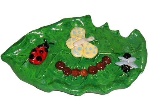 Insects on a Leaf - Clay for Kids